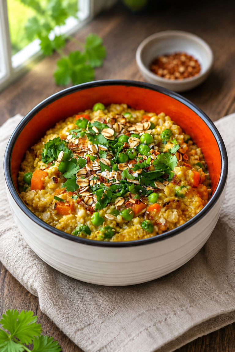 Savory Vegetable Oatmeal Porridge - Mensagem Diári