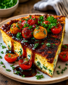 Roasted Cherry Tomato & Herb Frittata Bake - Mensagem Diári